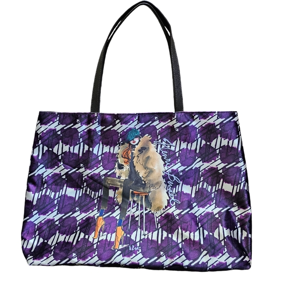 henri bendel | Bags | Henri Bendel Izak Nylon Satin Reversible Purple ...